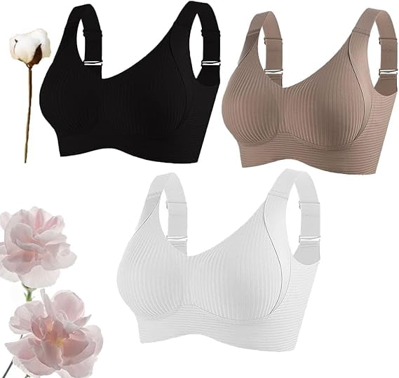 Women's Ribbed Push Up Adjustable Wireless Bra 25 Pack, Wireless Push ...