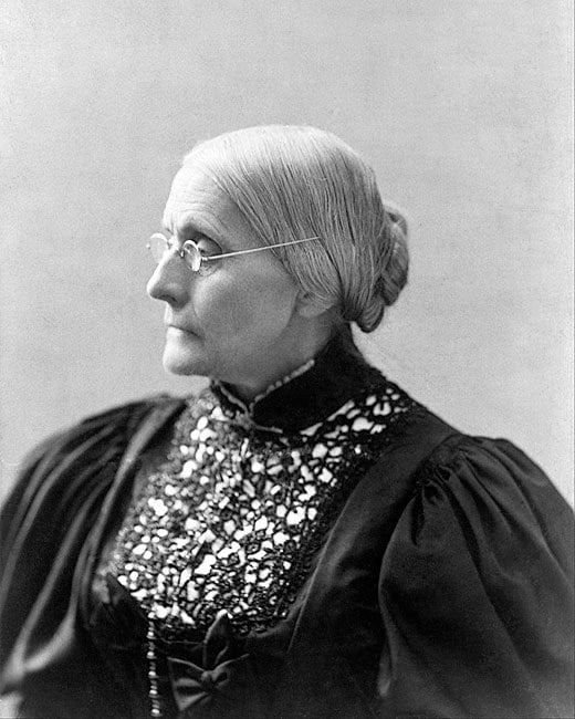 Women's Rights Activist Susan B. Anthony Portrait - 12x18 Inch ...