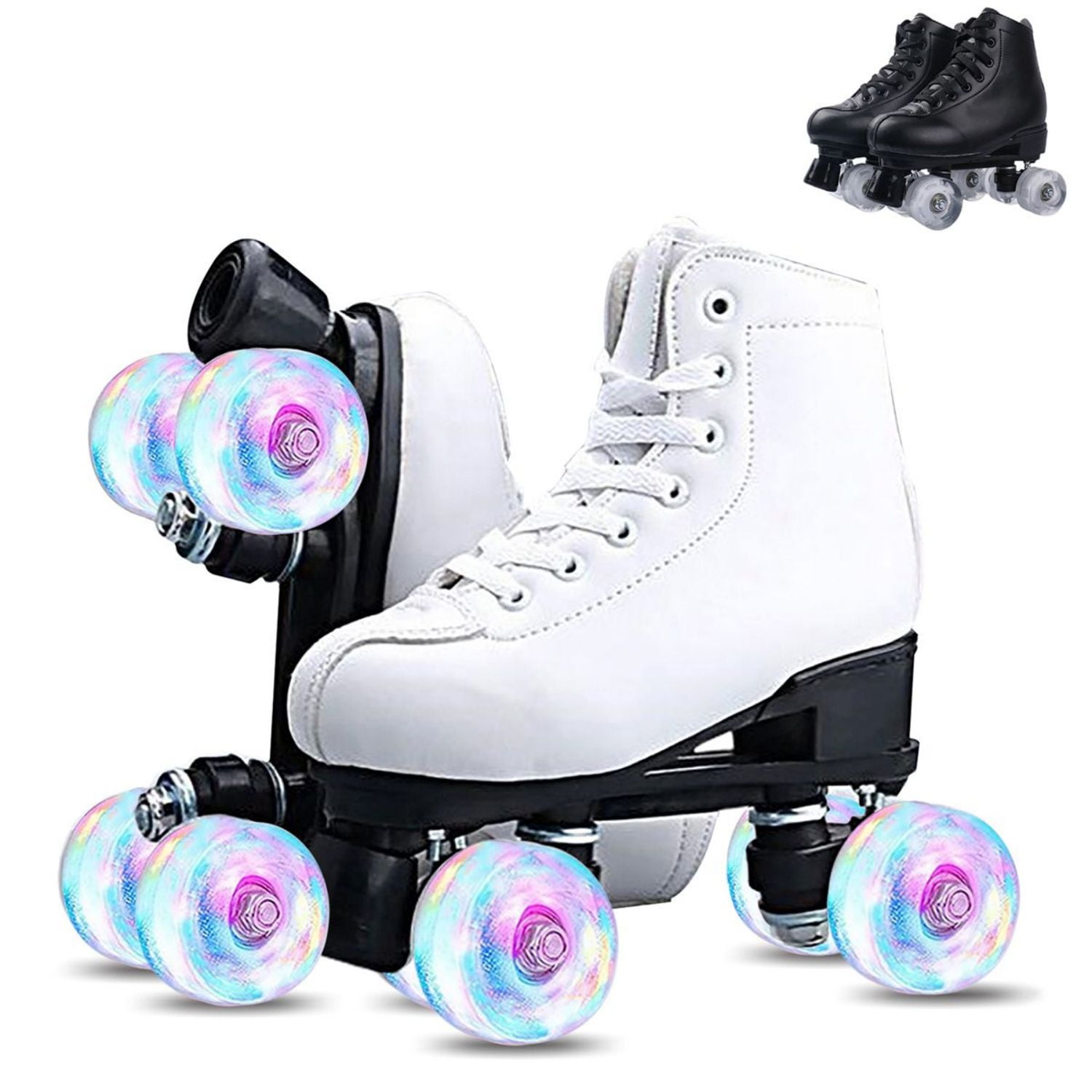 Otufan Women's Flash Roller Skates, Double Row, Indoor Outdoor ...