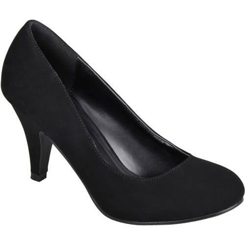 Women's Round Toe Solid Color Pumps - Walmart.com