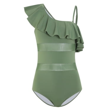Time and Tru Women’s and Plus Crinkle One Piece Swimsuit, Sizes XS-3X ...