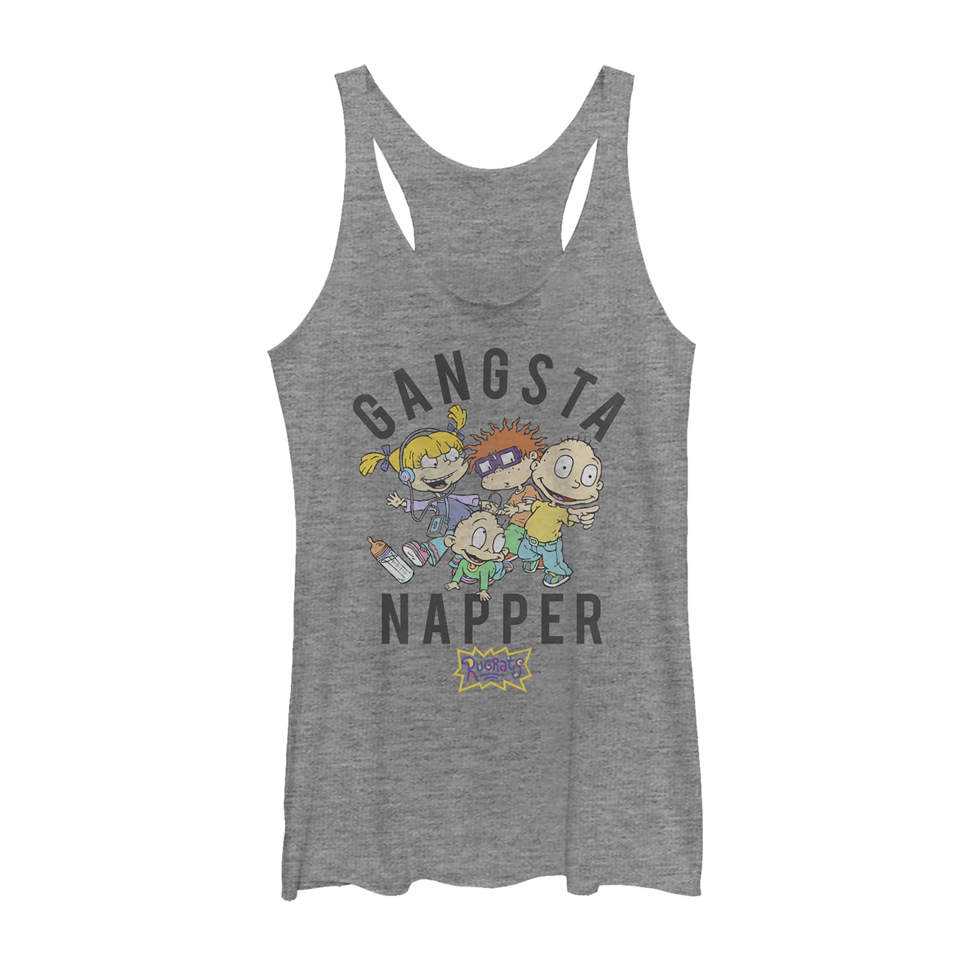 Women's Rugrats Gangsta Napper Racerback Tank Top Gray Heather 2X Large ...