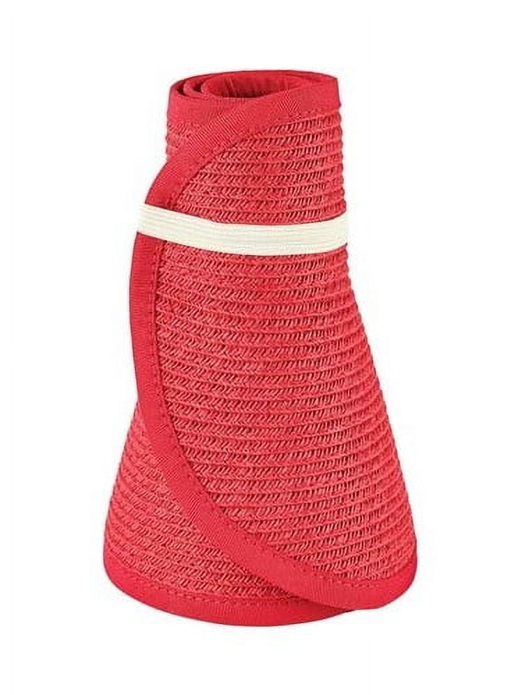 Women's San Diego Hat Company Ultrabraid Large Brim Visor UBV002 Red ...