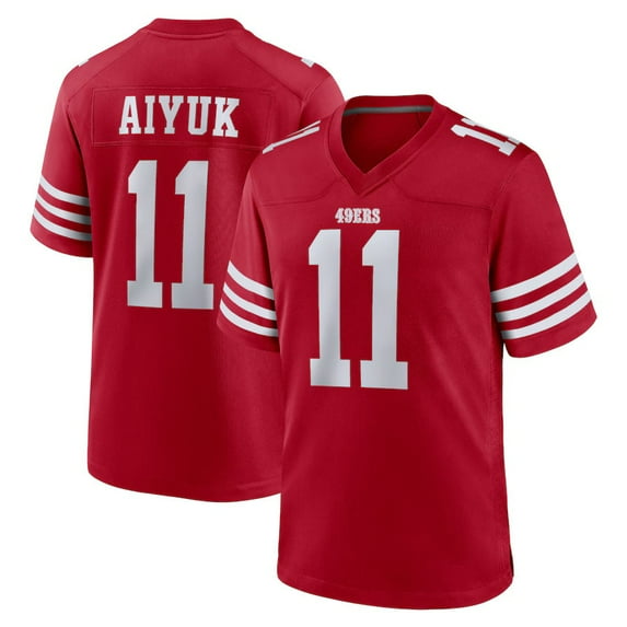 Women's San Francisco Aiyuk 11 Scarlet Sports Player Game Stitched Name ...