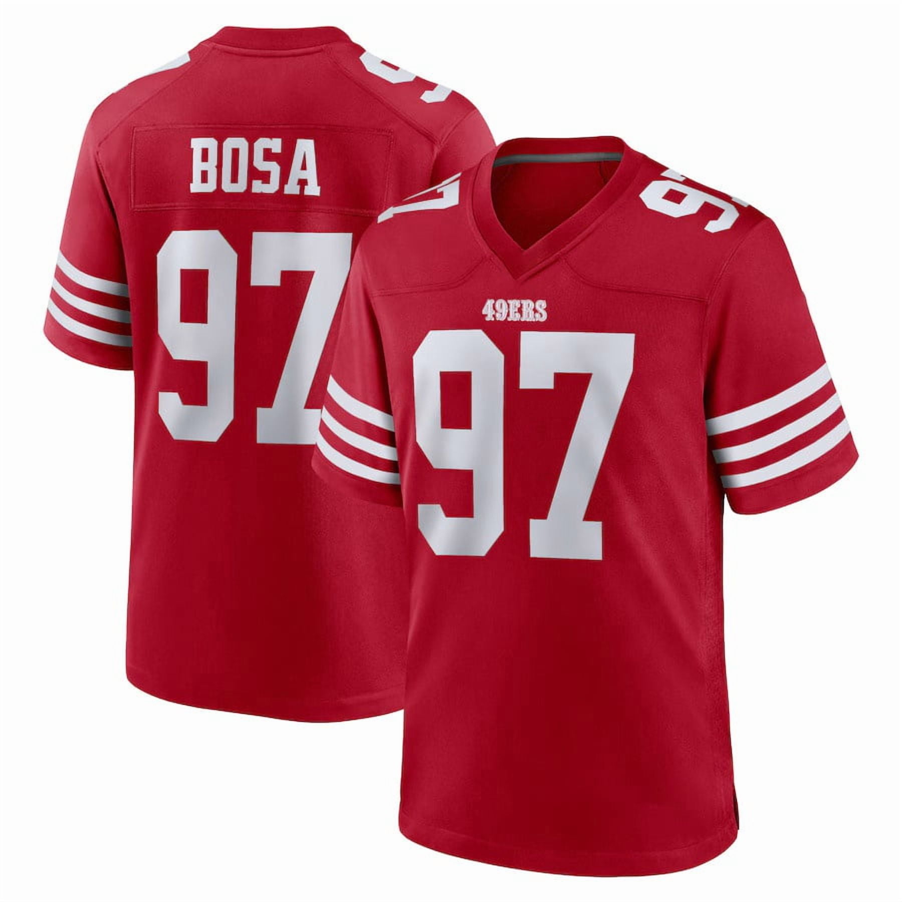 Women's San Francisco Bosa 97 Scarlet Sports Player Game Stitched Name ...