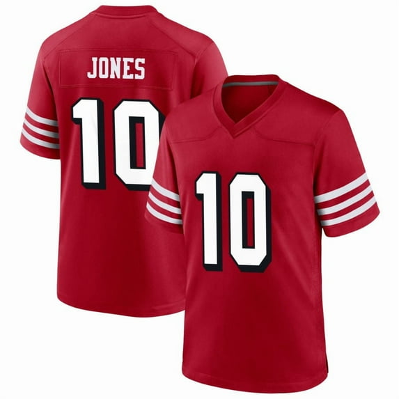 Women's San Francisco Jones 10 Scarlet Alternate Sports Player Game ...