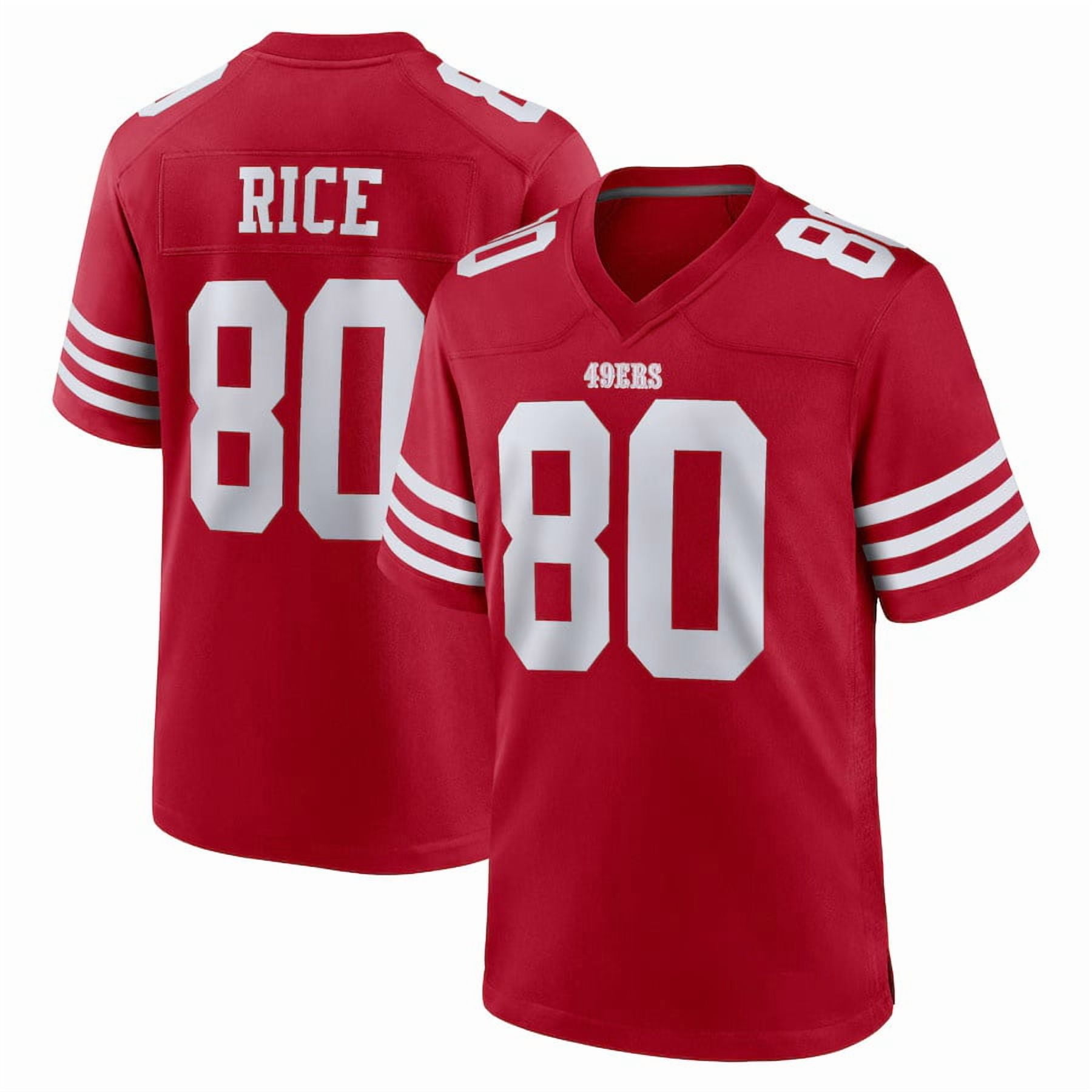 Women's San Francisco Rice 80 Scarlet Sports Player Game Stitched Name ...