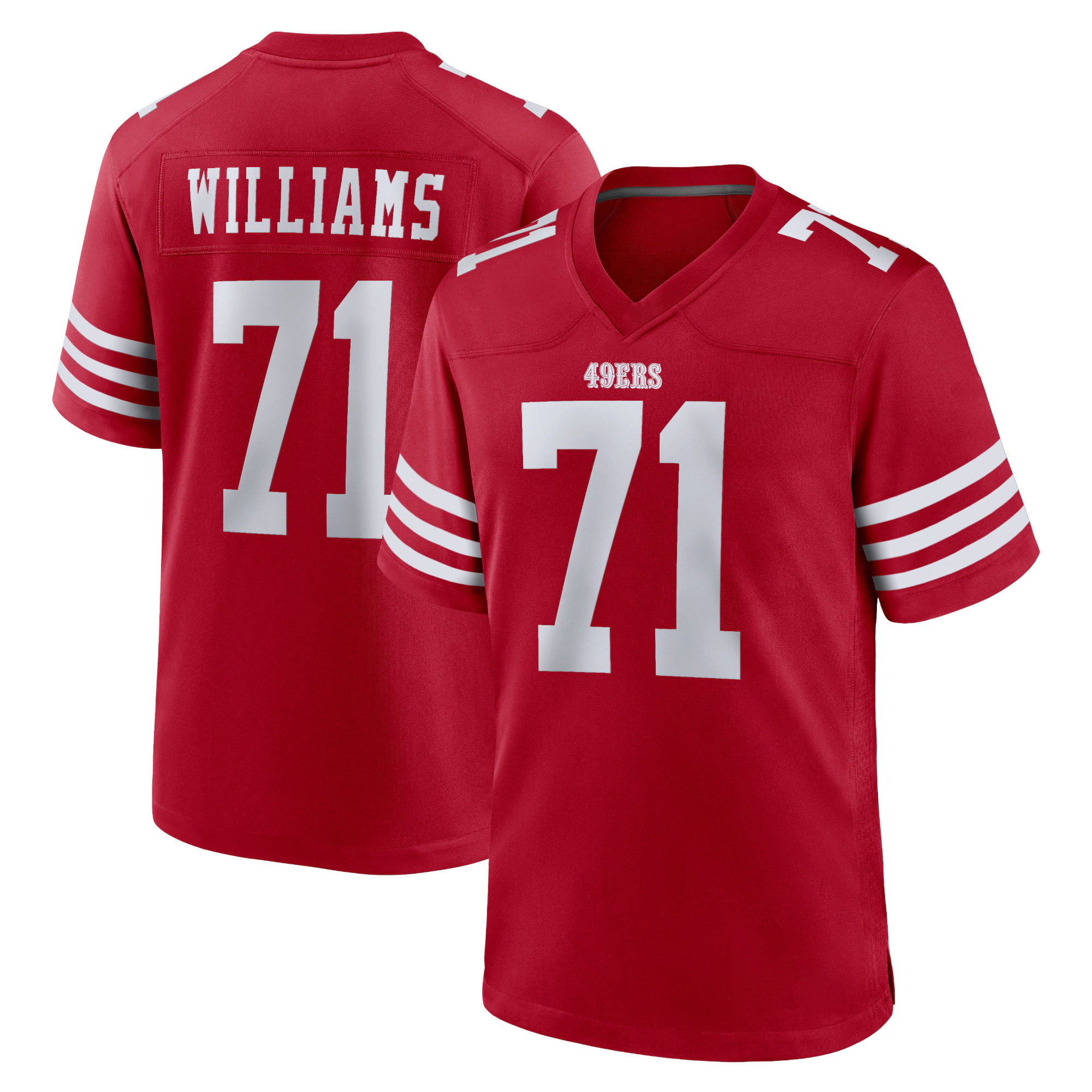 Women's San Francisco T Williams 71 Scarlet Sports Player Game Stitched ...