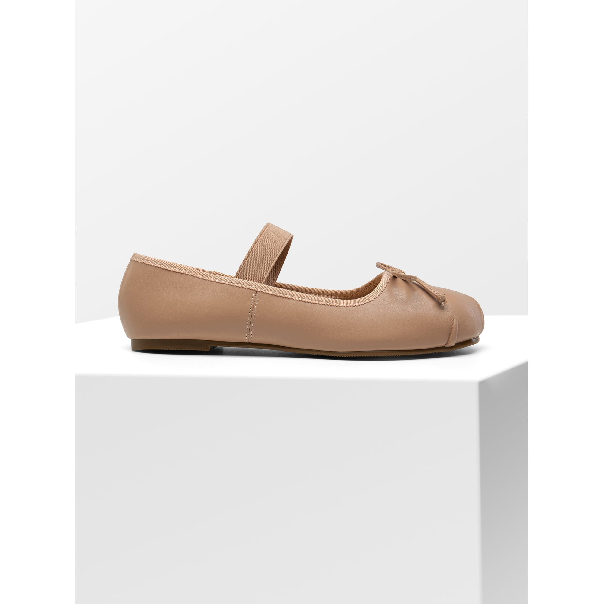 Women’s Satin Ballerina Bow Knot Ballet Flats With Elastic Strap ...