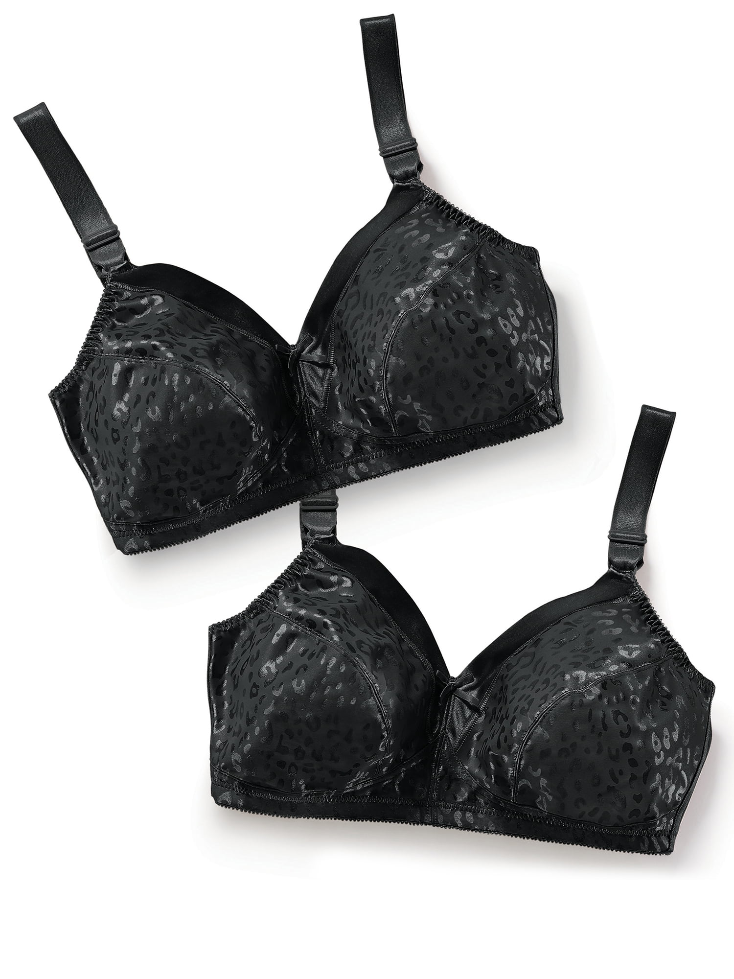 Women's Satin Comfort Wireless Bra 2 Pack, Style MJP196 - Walmart.com