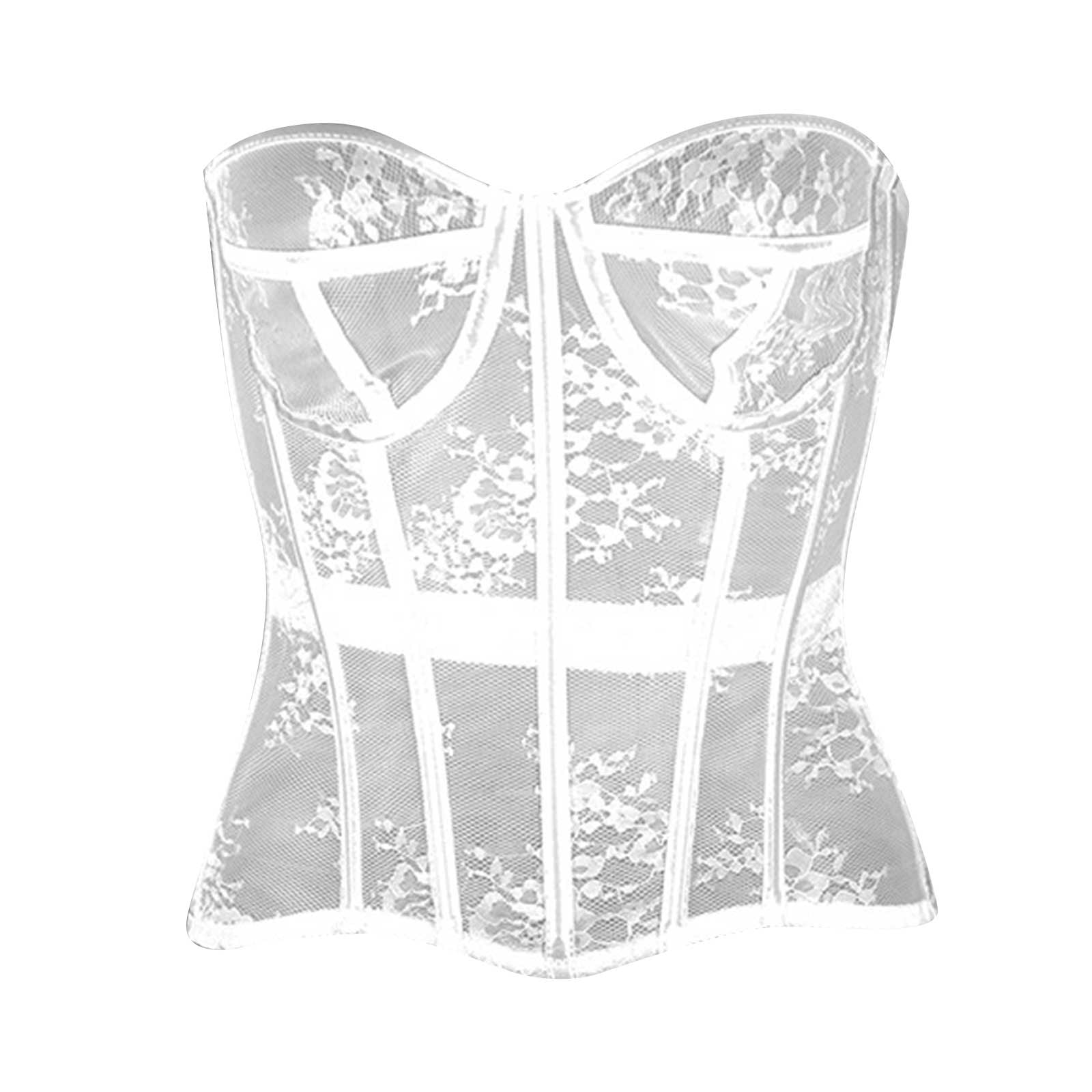 Women's Satin Plain Pure Bustier Top Burlesque Basque Shaper Boned ...