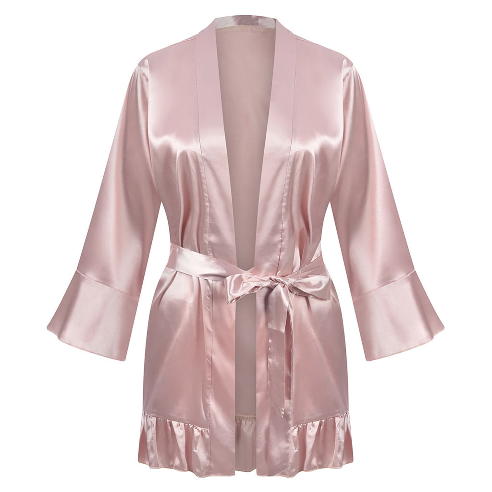 Women's Satin Robe Women's Nightgown Long Robe Nightwear Women Set ...