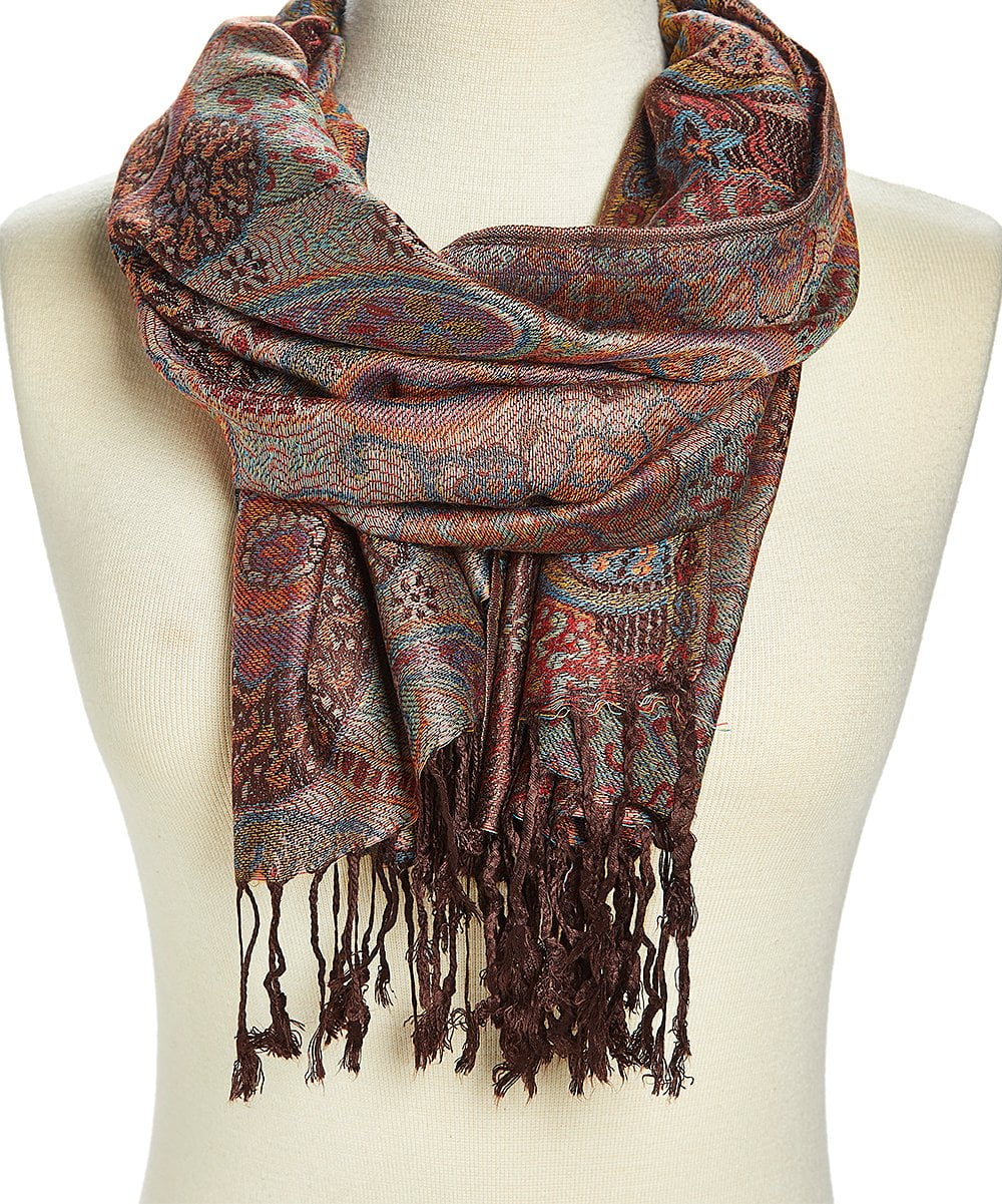 Women's Scarf Lightweight Long Scarfs Lady Pashmina Wraps Shawl Paisley ...