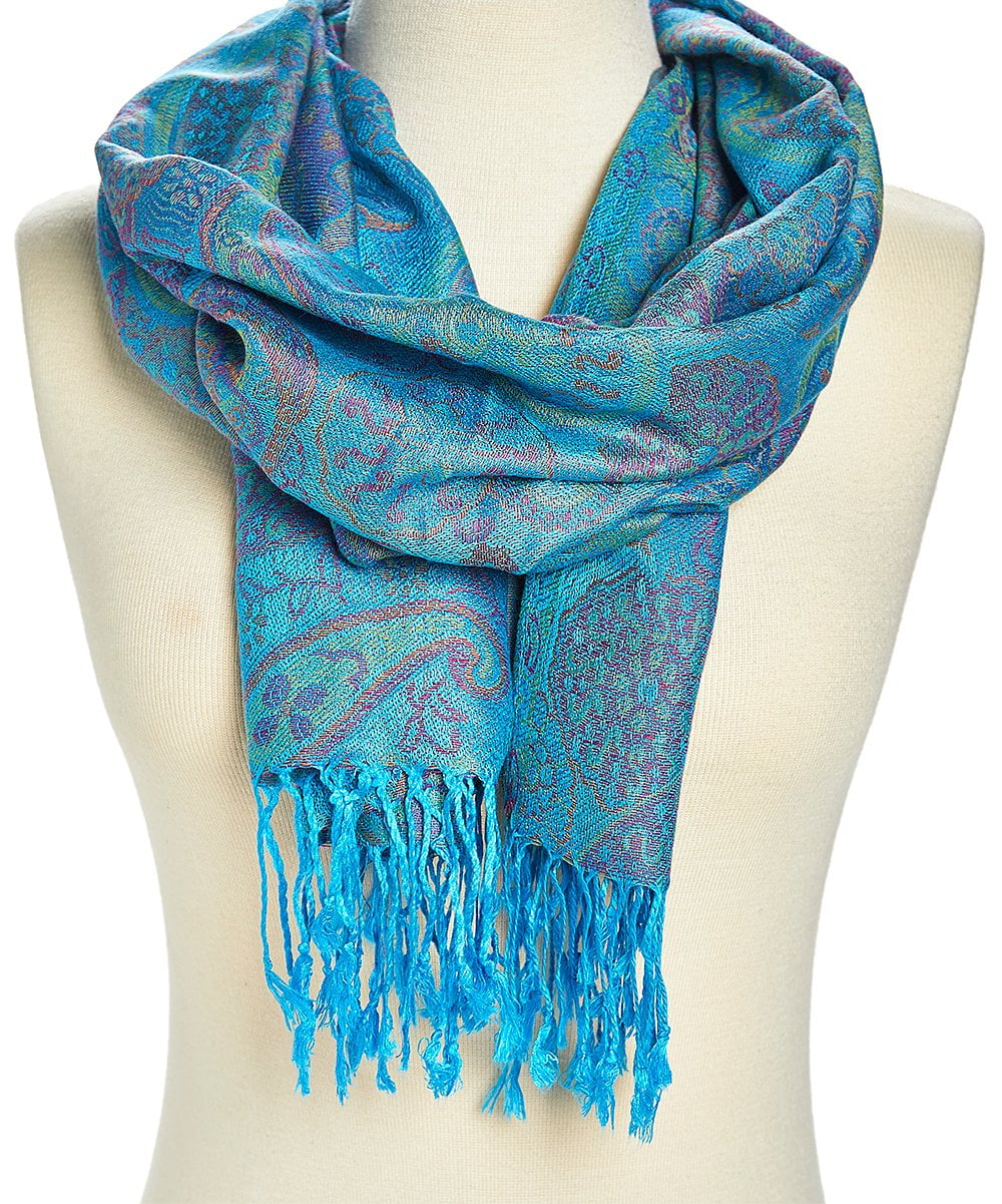Oussum Women's Soft Viscose Pashmina Scarf, Paisley Floral, Hat, Scarf ...