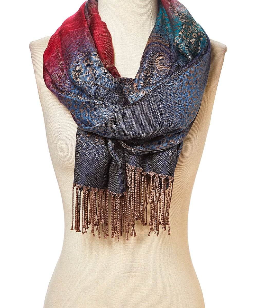 Women's Scarf Lightweight Long Scarfs Lady Pashmina Wraps Shawl Paisley ...