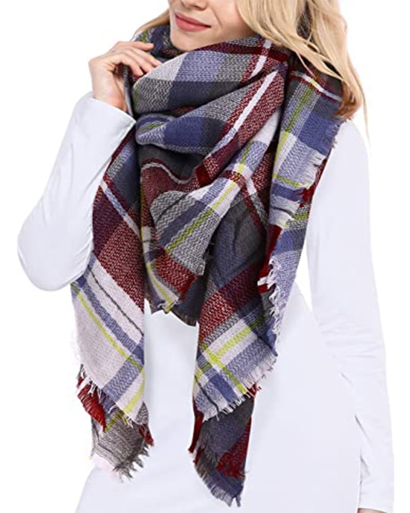 Women's Long Wrap Scarves: Winter Thick Warm, Super Soft Luxurious ...
