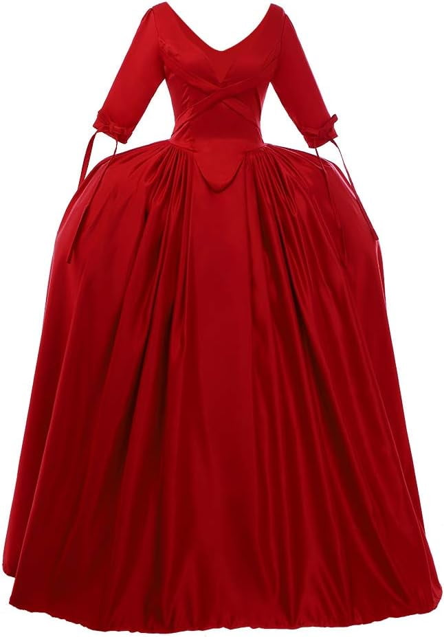 Women's Scottish Highland Dress Claire Fraser Red Rococo Dress Ball ...