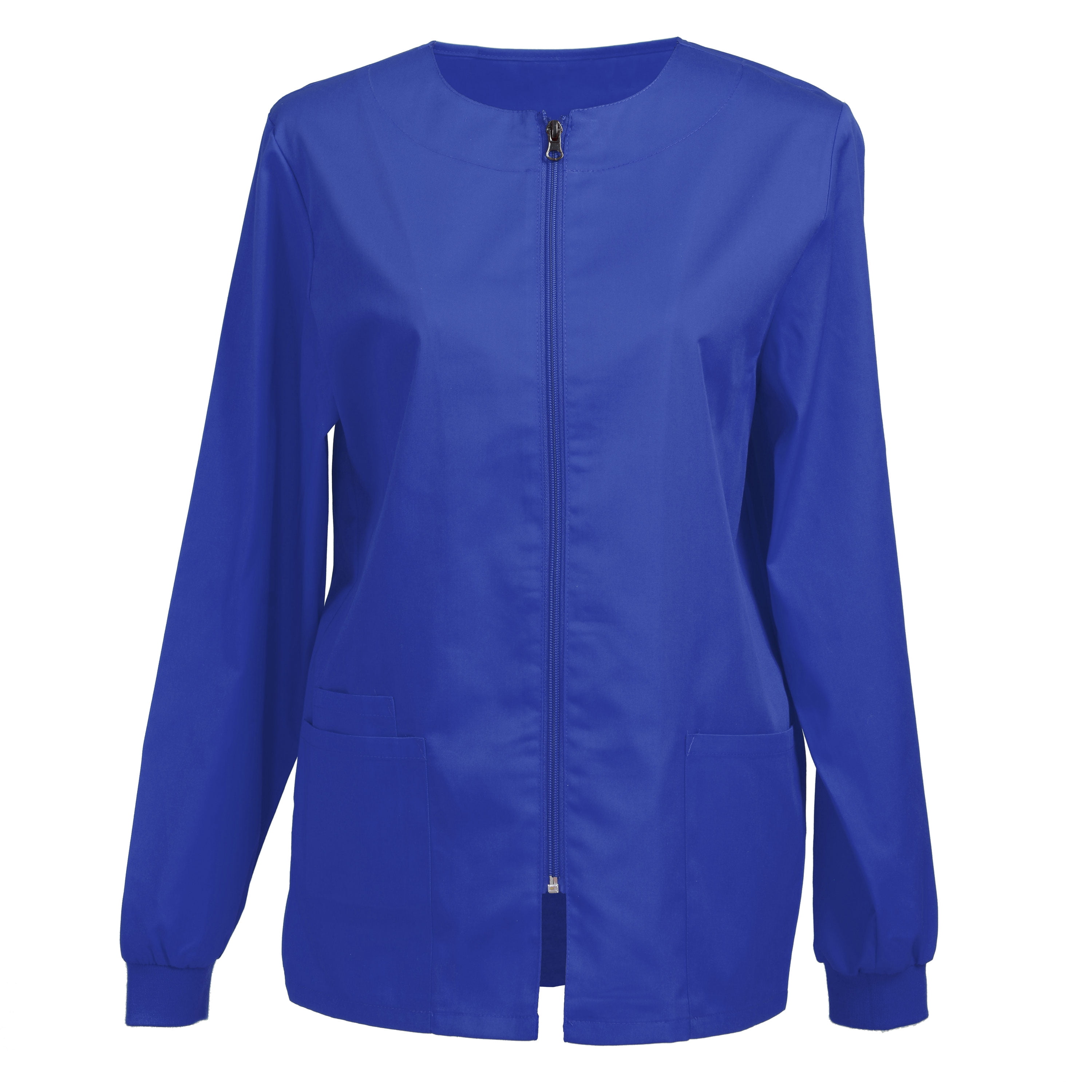 Women’s Scrub Jacket Workwear Zip Front Warm-up Jacket - Walmart.com