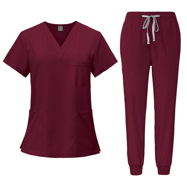 Women's Scrubs Set Nurse Work Clothing Nursing Uniform for Beauty Salon ...