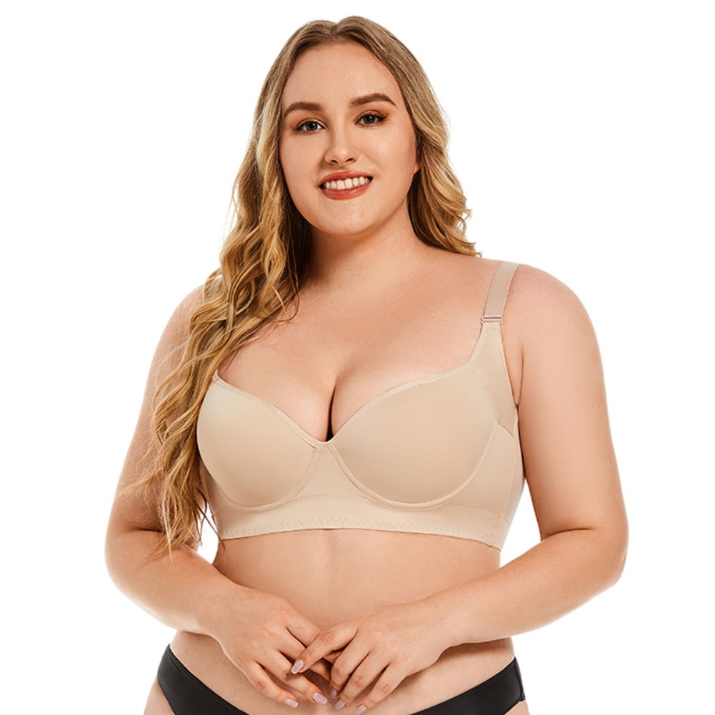Womens Sculpting Uplift Bra Fashion Deep Cup Bra Full Back Coverage Smooth Bra