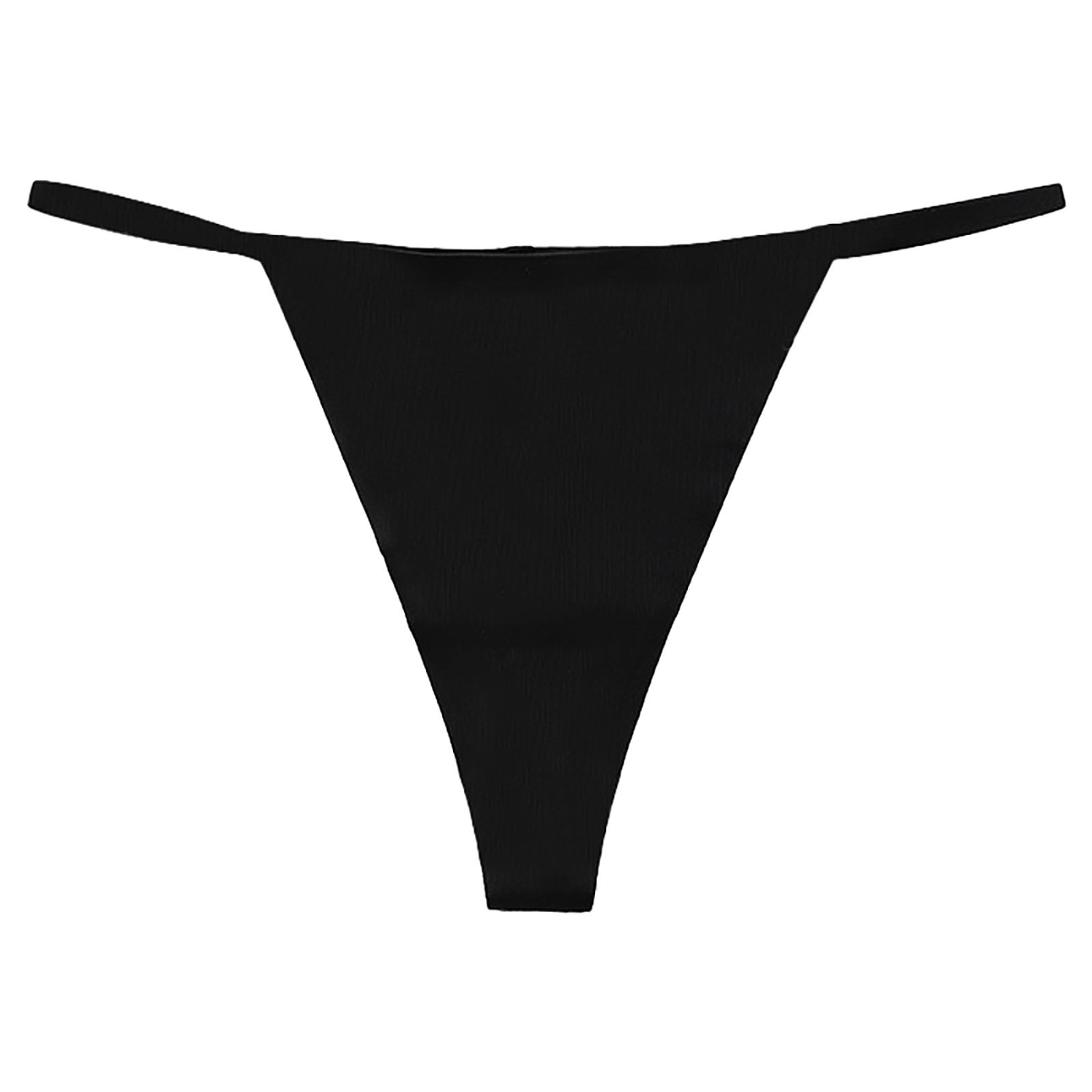 Womens Seamless Ice Silk Cotton Crotch Low Rise Breathable Thong Panties Bulk Panties Lace
