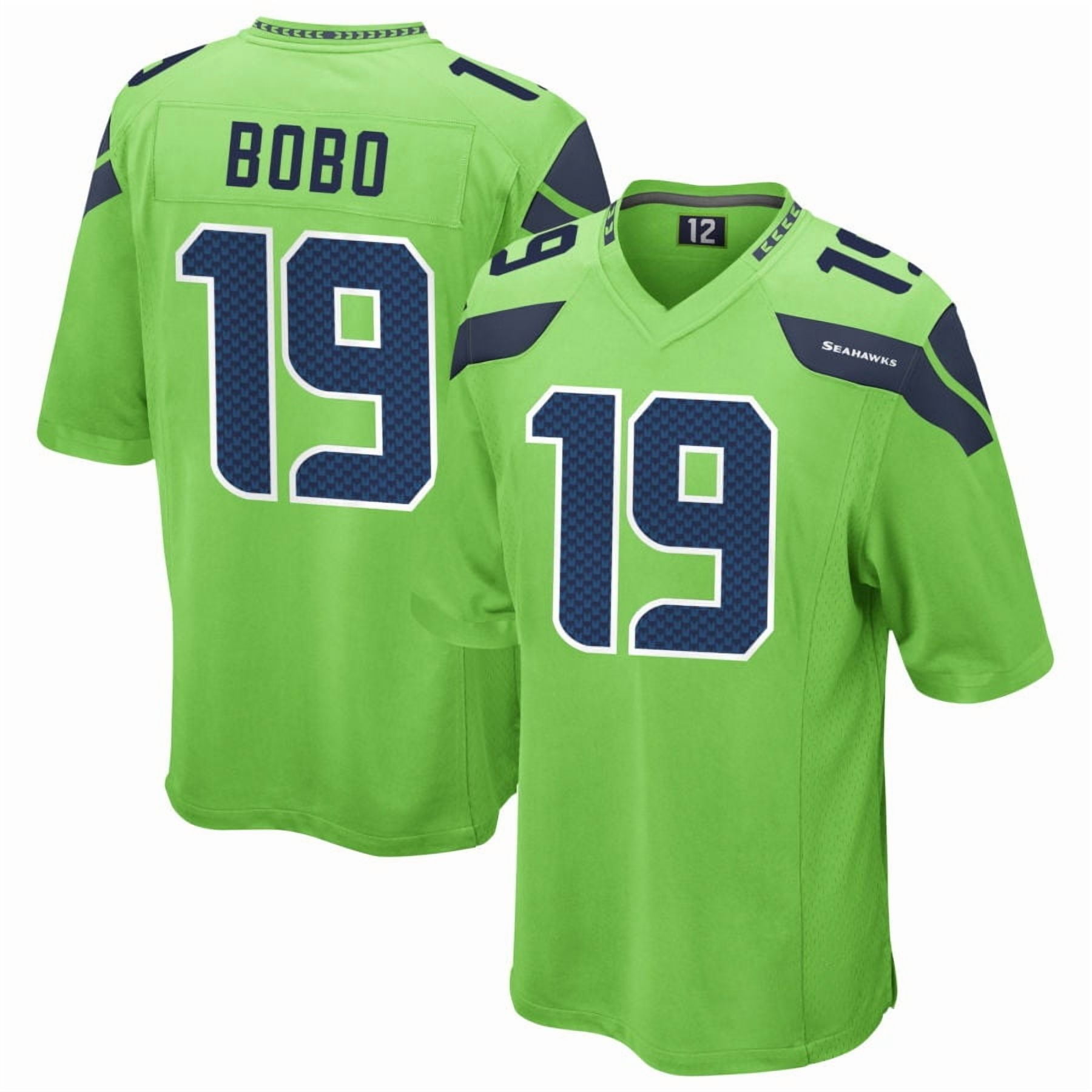 Women's Seattle Bobo 19 Green Sports Player Game Stitched Name Number T ...
