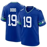 Women's Seattle Bobo 19 Royal Sports Player Game Stitched Name Number T ...