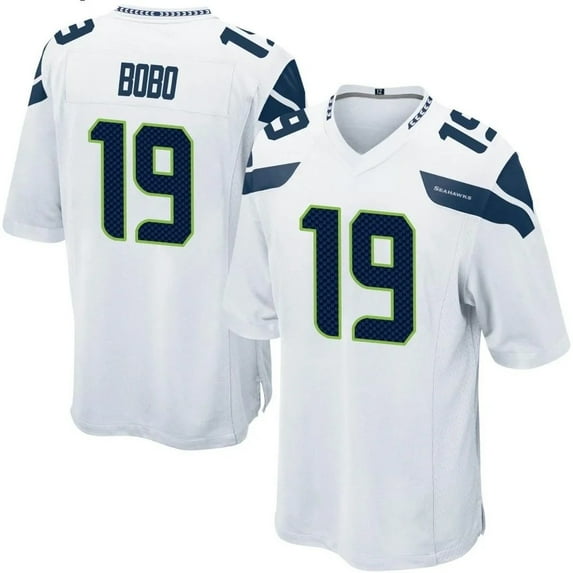 Women's Seattle Bobo 19 White Sports Player Game Stitched Name Number T ...