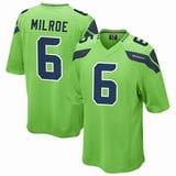 Women's Seattle Milroe 6 Green Sports Player Game Stitched Name Number ...