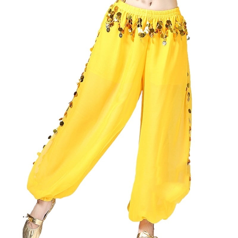 Women's Sequin Belly Dance Bloomers Pants Belly Dancing Tribal Costume ...
