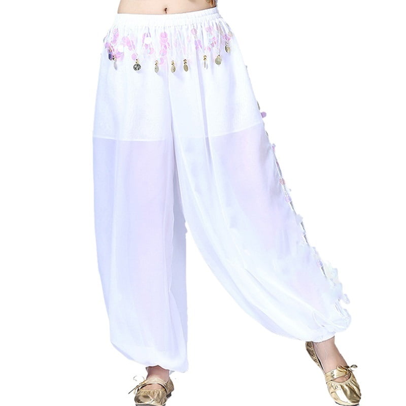 Women's Sequin Belly Dance Bloomers Pants Belly Dancing Tribal Costume ...