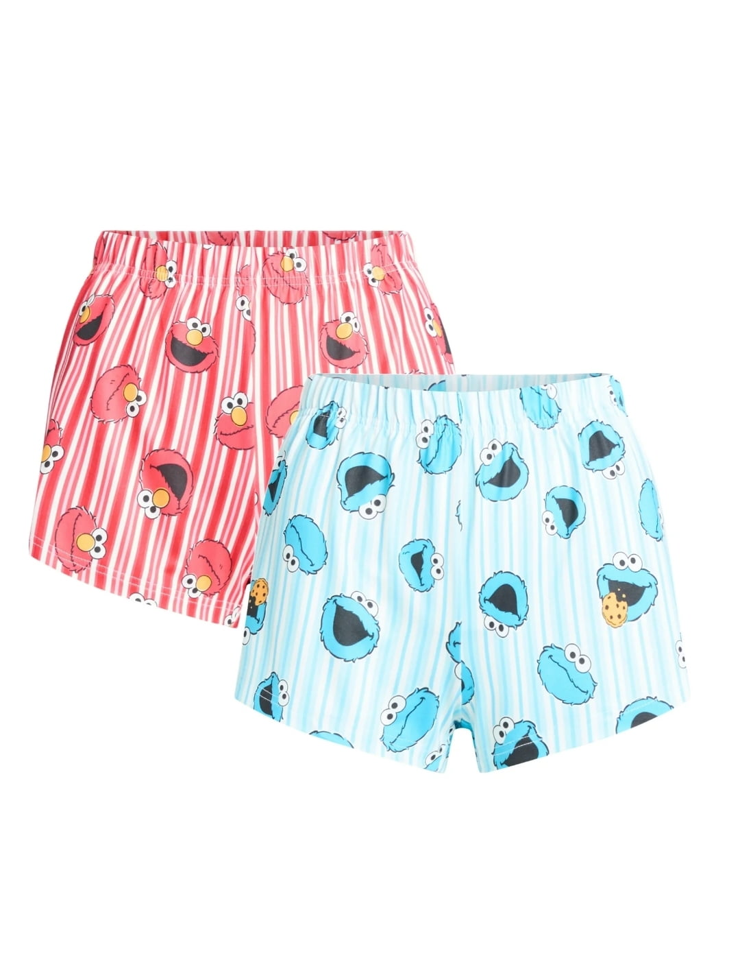 Women's Sesame Street Elmo Cookie Monster 2 Pack Jersey Pajama Sleep ...