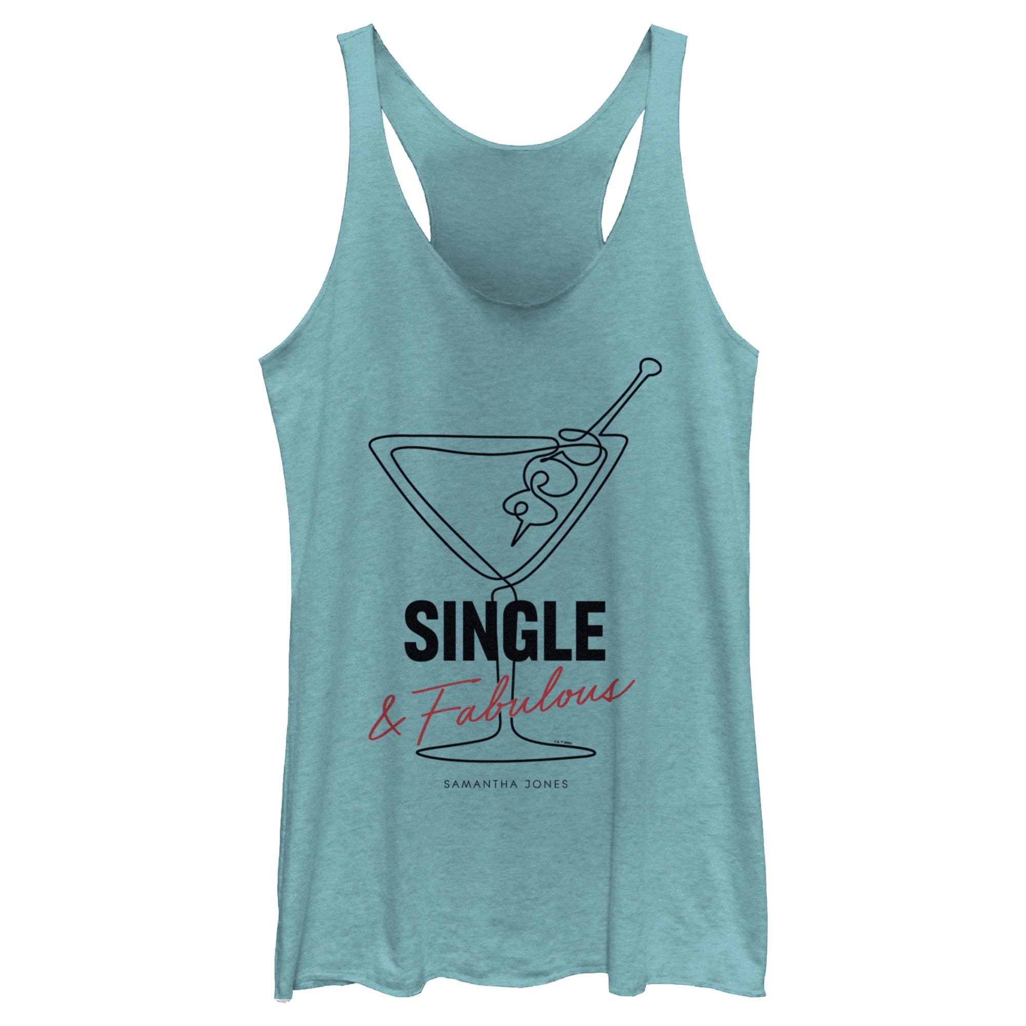 Women's Sex and the City Carrie Single and Fabulous Racerback Tank Top ...