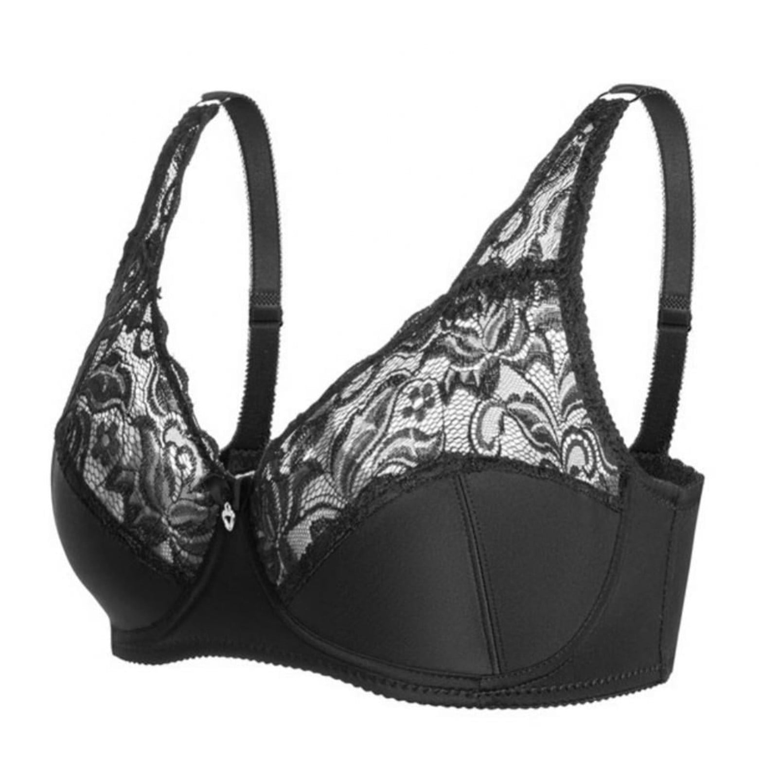 Womens Sexy Bra Sheer Lace Bra Plunge Unlined Full Coverage See Through Bra