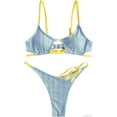 Women's Sexy Cutout Bikini Thong Bikini Set String Two Piece Swimsuit ...