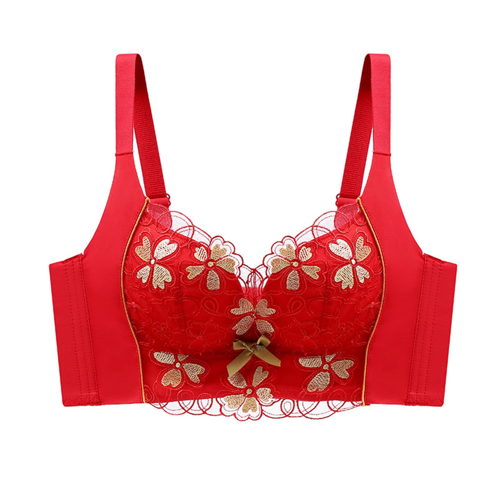 Women's Sexy Embroidered Bra - Wireless Thin Rayprint Design ...