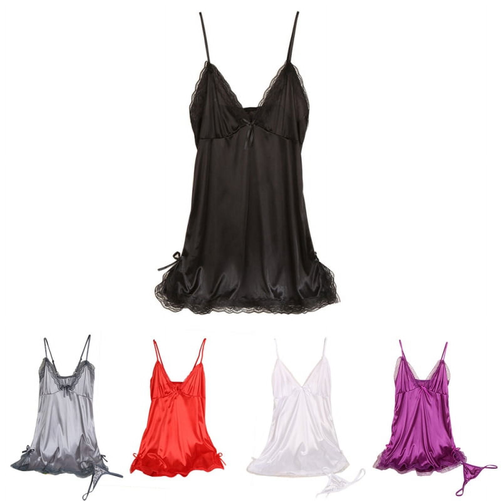 Women's Sexy Lingerie Babydoll Sleepwear Dress G-string Nightwear ...