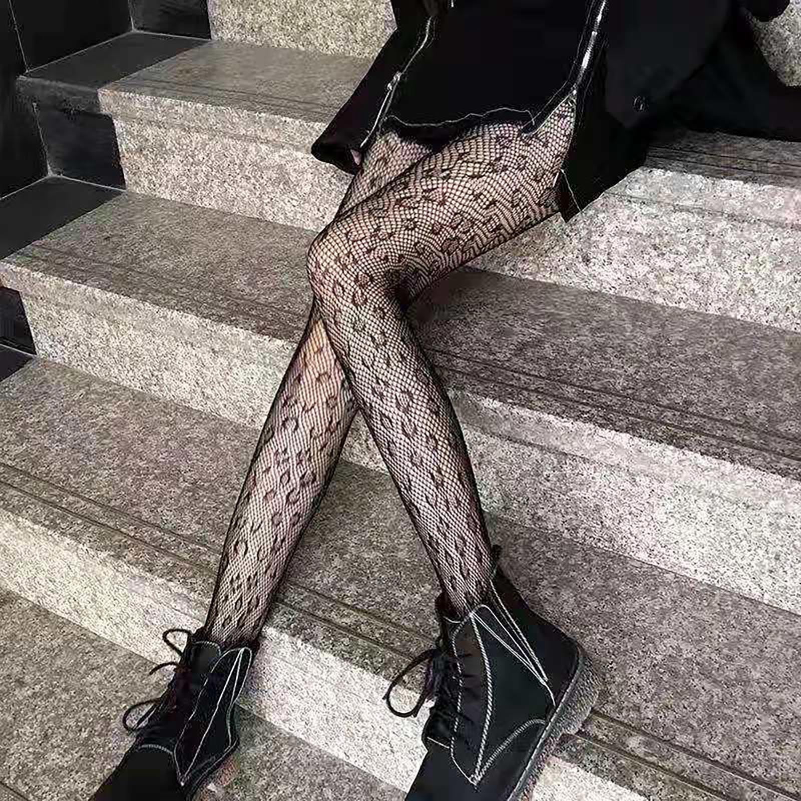 Women's Sexy Pattern Tights Fishnet Lepord Print Pantyhose Stockings ...