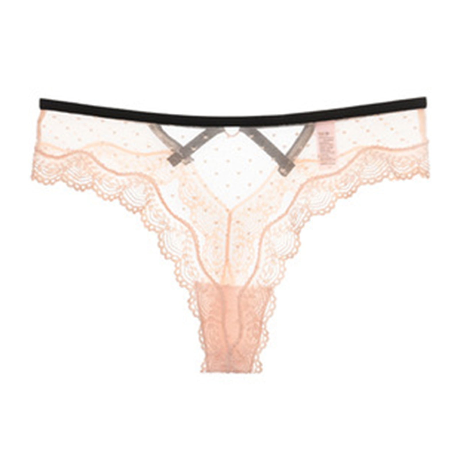 Women's Sexy Sheer Lace Thongs T-Back Lace Trim Lingerie Underwear Thin ...