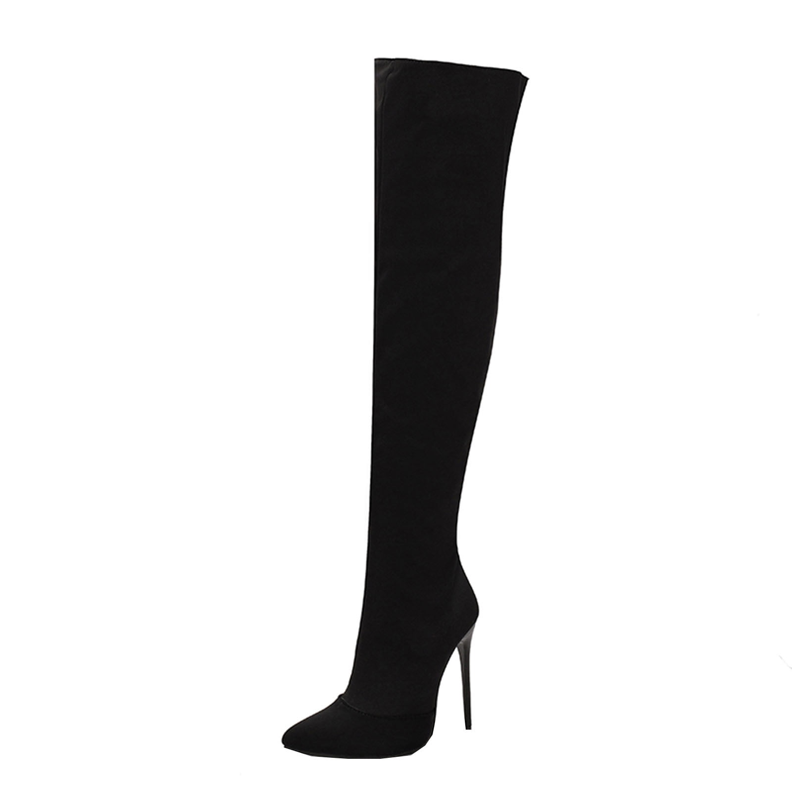 Women's Sexy Stiletto Solid Color Thigh High Boots Knee High Boots ...