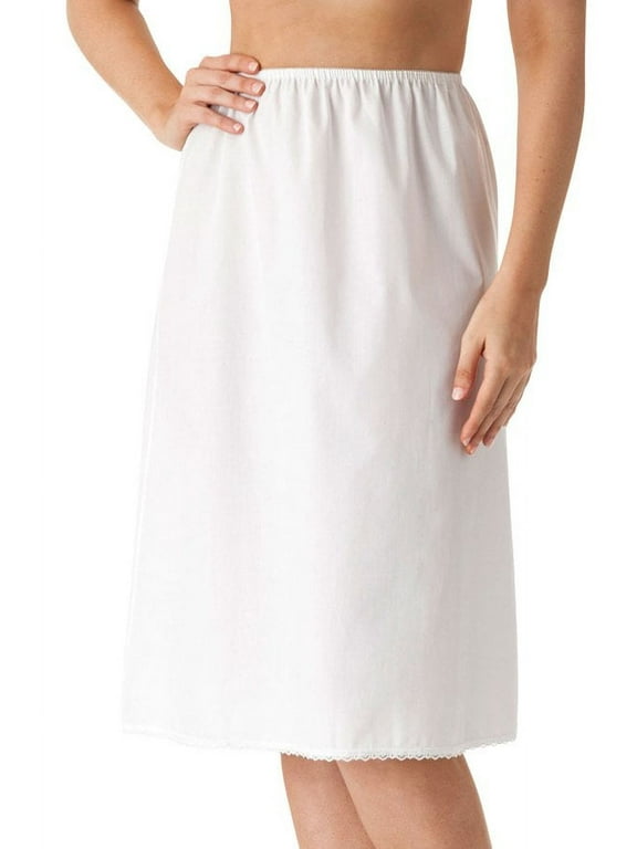 Women's Shadowline 2719X Plus Nylon Essentials 19 Inch Half Slip (Beige ...