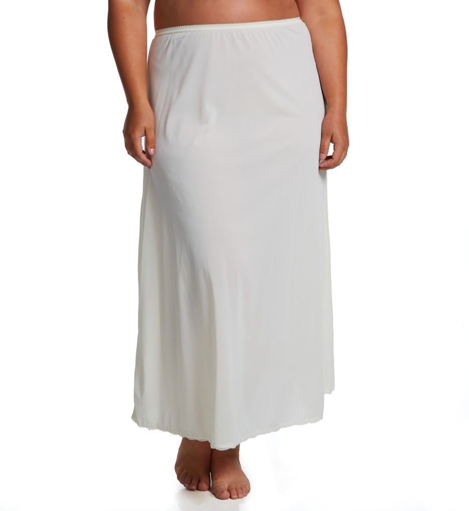 Women's Shadowline 11638X Plus 38 Inch Long Flare Half Slip (Ivory 2X ...
