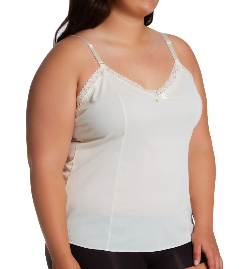 Women's Shadowline 22304X Plus Daywear Adjustable Strap Camisole (Ivory ...