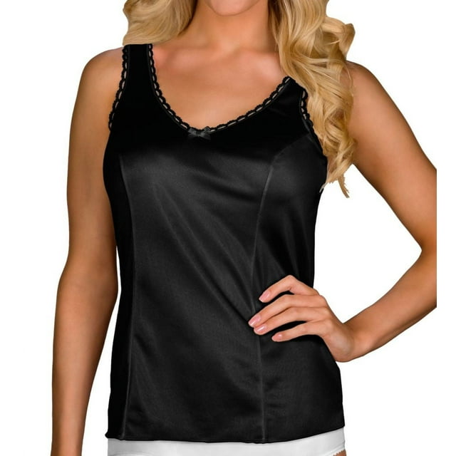 Women's Shadowline 2410 Princess Wide Strap Camisole (Black 40 ...