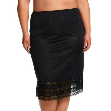 Women's Shadowline 2719X Plus Nylon Essentials 19 Inch Half Slip (White ...
