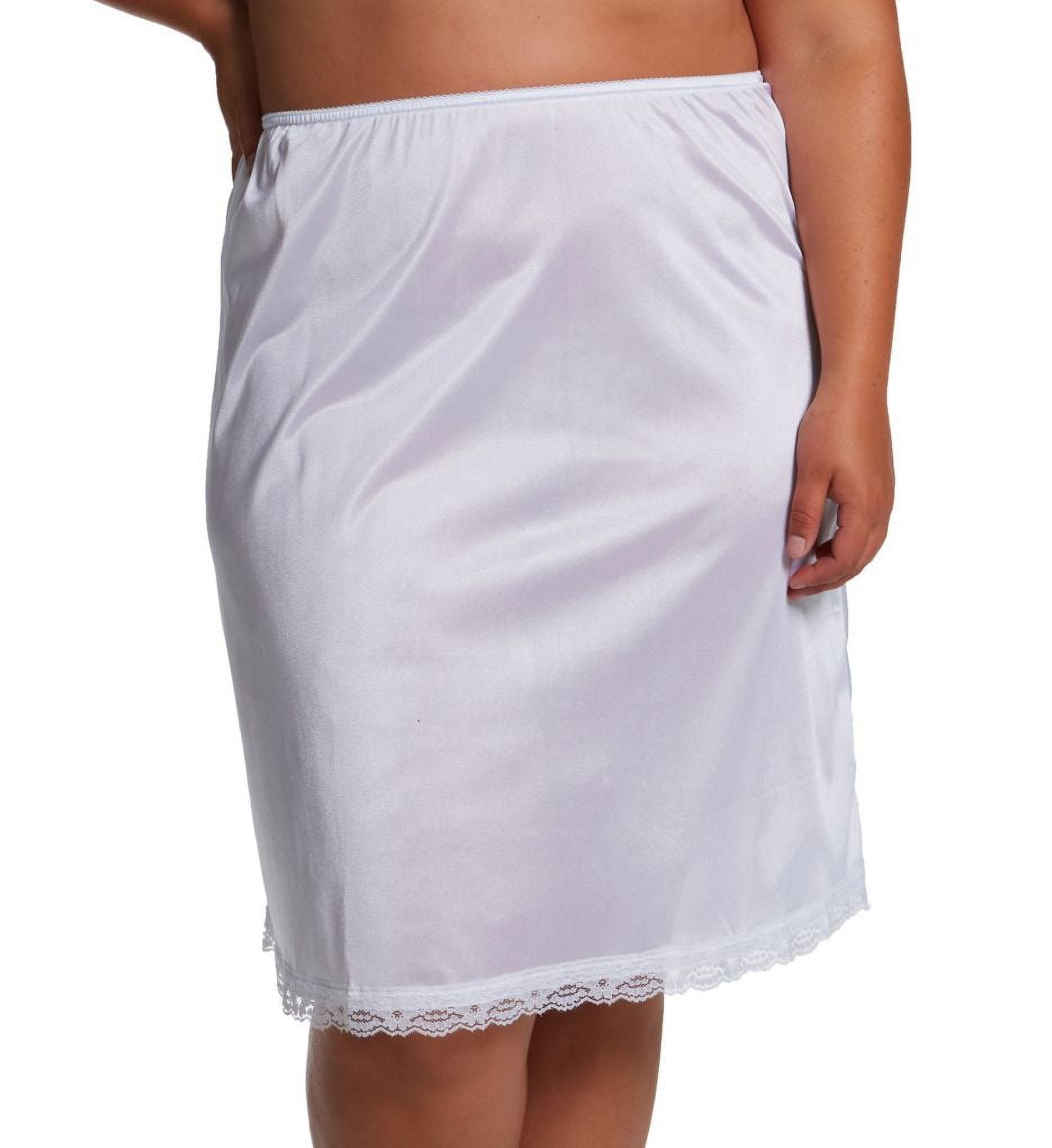 Women's Shadowline 2725X Plus Essentials 25 Inch Half Slip (White 3X ...