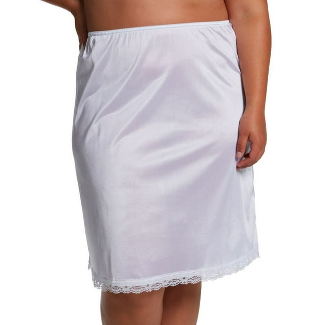 Women's Shadowline 2725X Plus Essentials 25 Inch Half Slip (White 3X ...