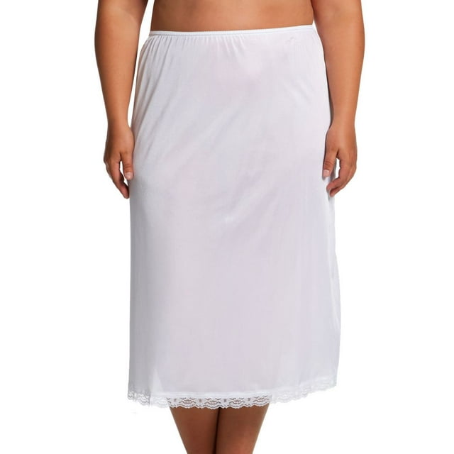 Women's Shadowline 2731X Plus Essentials 31 Inch Half Slip (White 3X ...