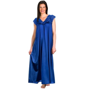 Women's Shadowline 32737X Plus Silhouette 53 Inch Gown (Peri Frost 3X ...