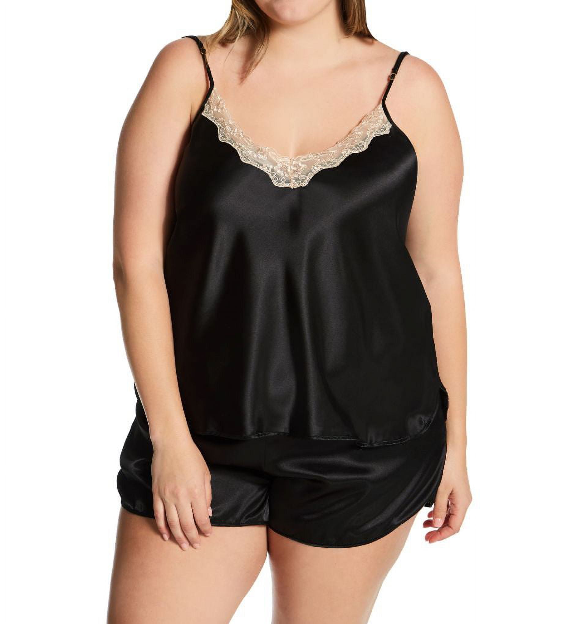 Women's Shadowline 4506X Plus Charming Satin Camisole and Tap Set ...